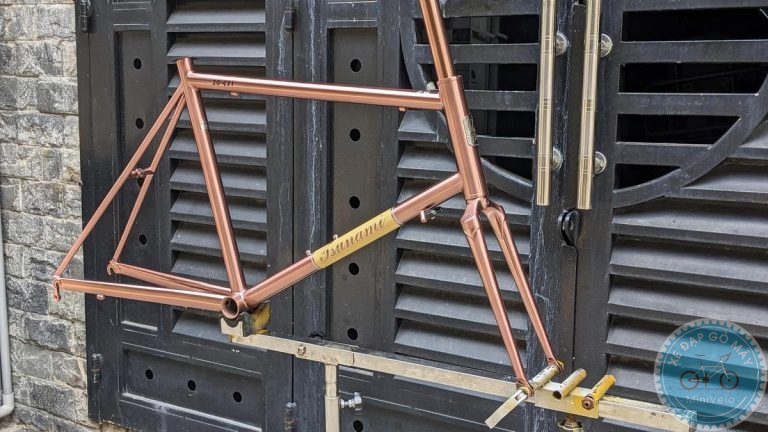 Sườn minivelo Tsunami Angel 451 màu rose gold - Xe Đạp Gò Mây