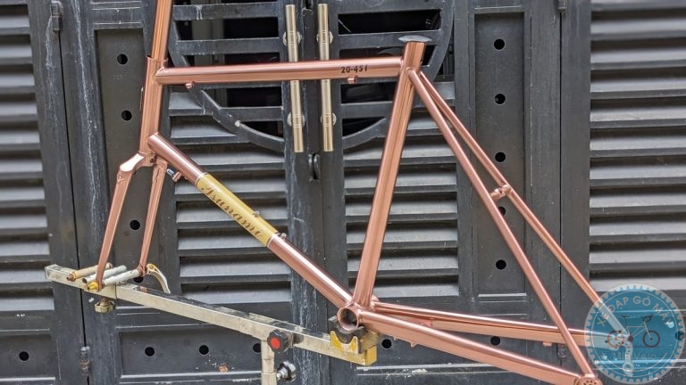 Sườn minivelo Tsunami Angel 451 màu rose gold - Xe Đạp Gò Mây