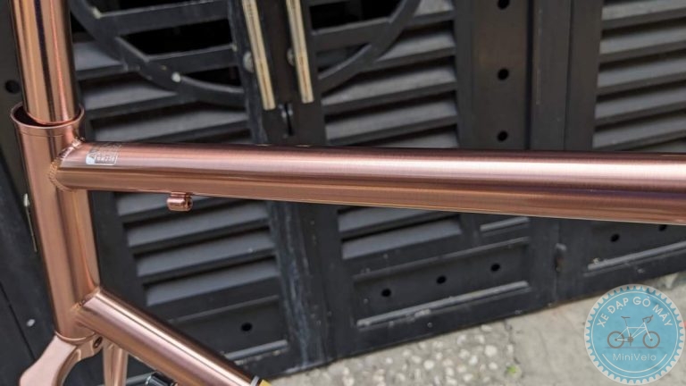 Sườn minivelo Tsunami Angel 451 màu rose gold - Xe Đạp Gò Mây
